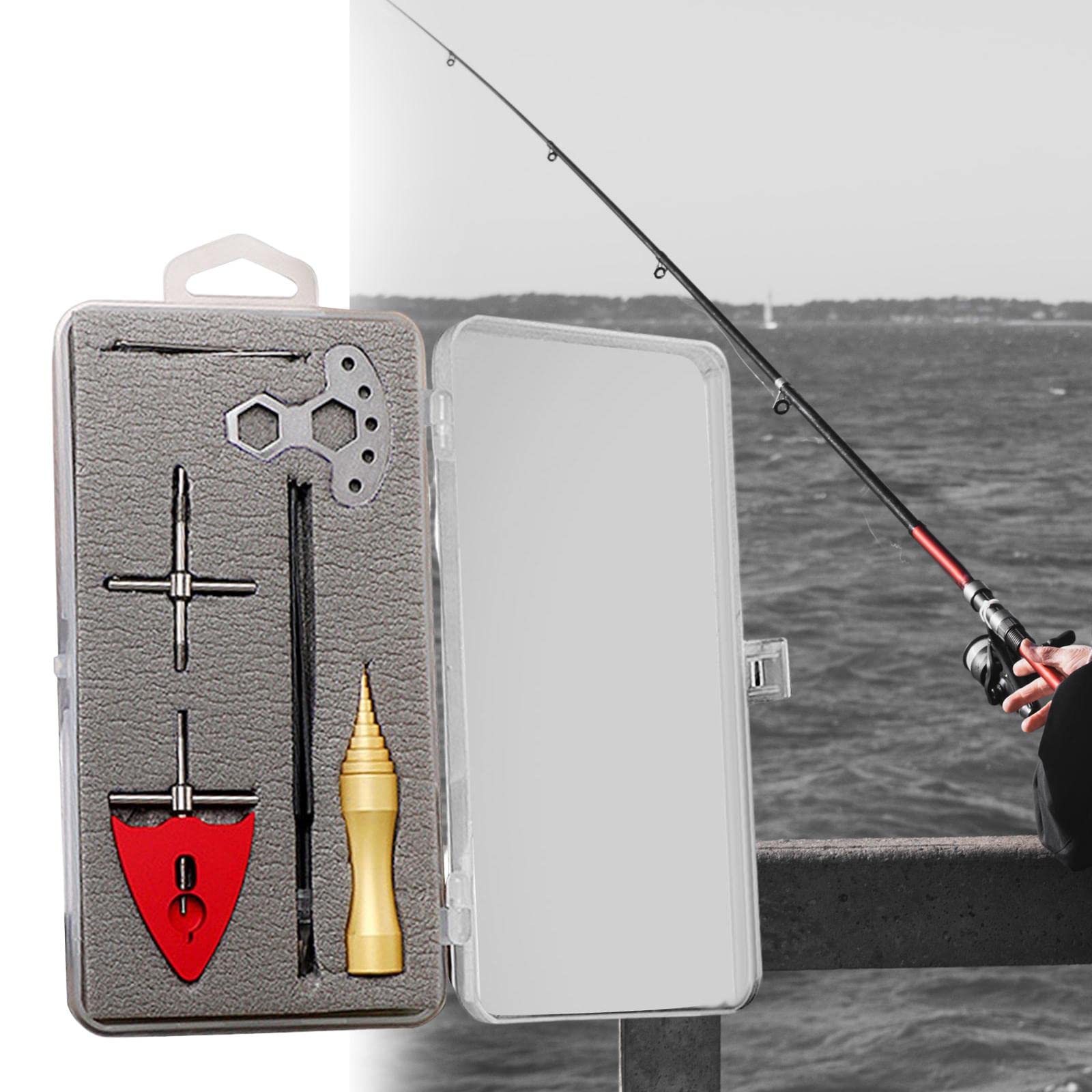 Fishing Reel Removal Tool Easy to Use Multifunction DIY Modified Tool Maintenance Fishing Wheel Spool Disassembly Set for Outdoor Activities