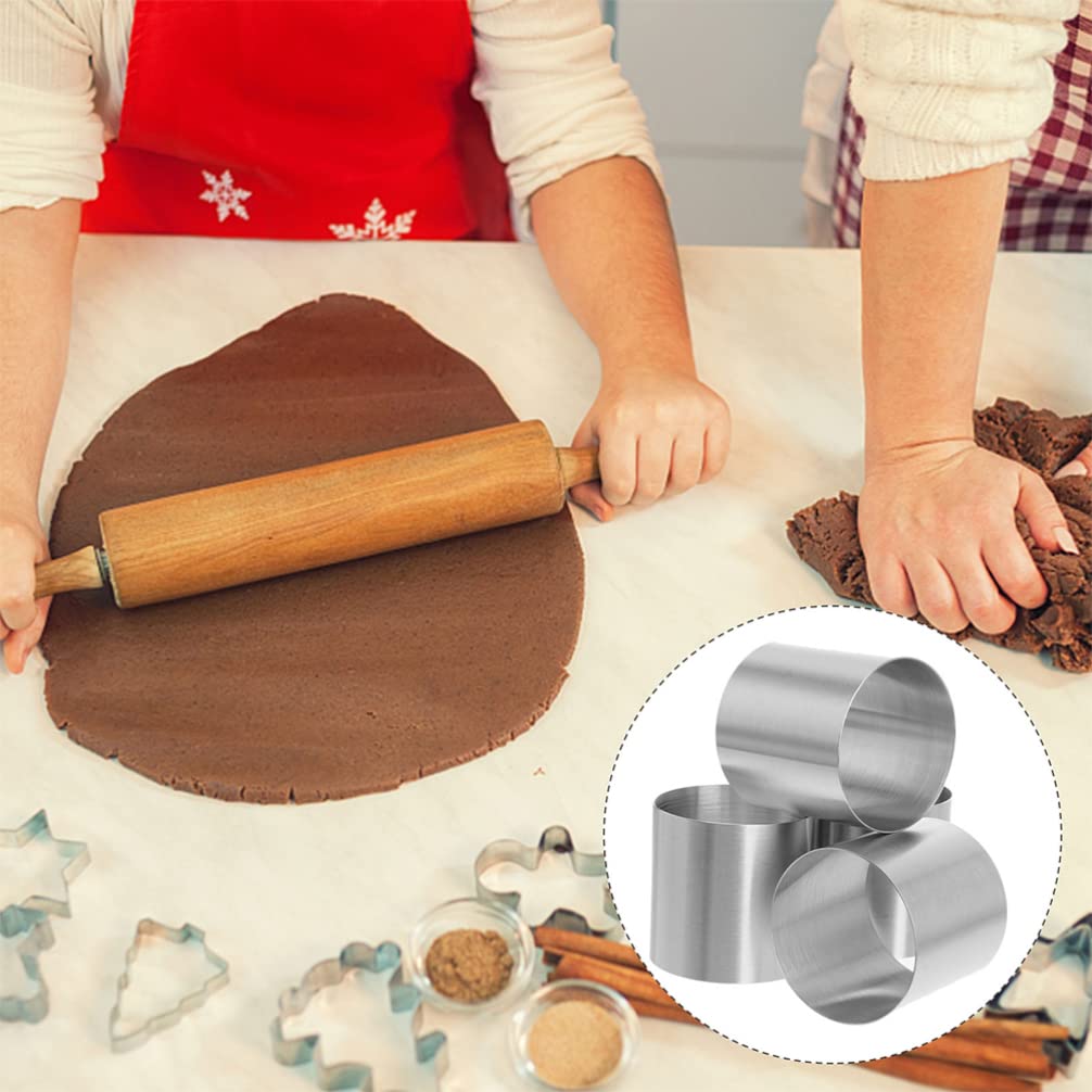 Hemoton Cutter Cake Rings 12 Pcs Round Cake Stainless Steel Cake Ring Mousse Mini Fondant Cheese Baking Pastry Rings Salad Dessert Cake Decorating Tools 5cm Cake Mousse Rings