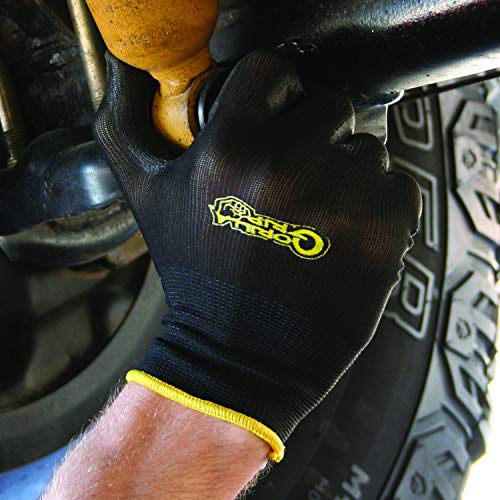 Gorilla Grip, Slip Resistant Work Gloves 25 Pack , Medium,Black