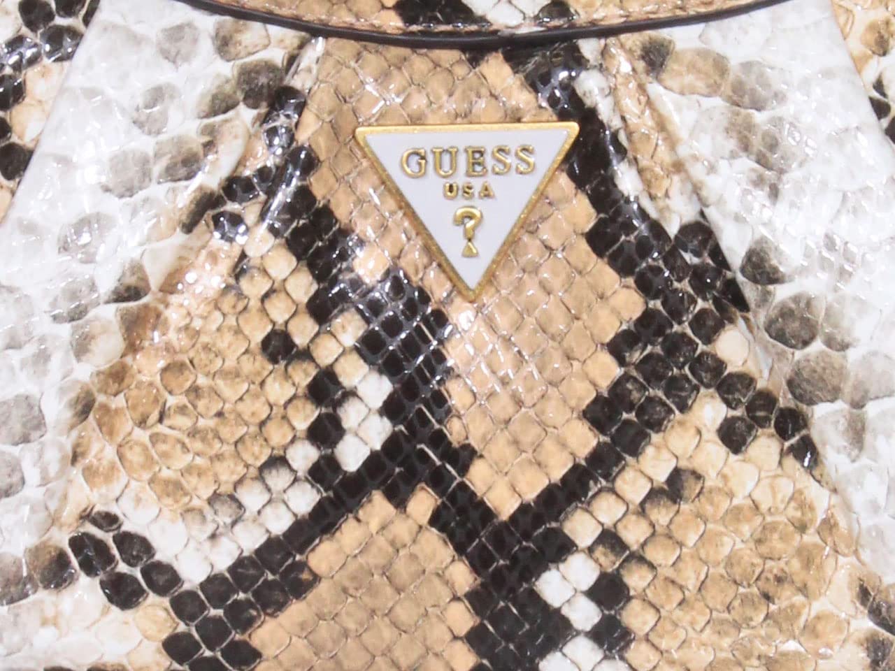 GUESS Mariana Top Zip Shoulder Bag Natural Python One Size