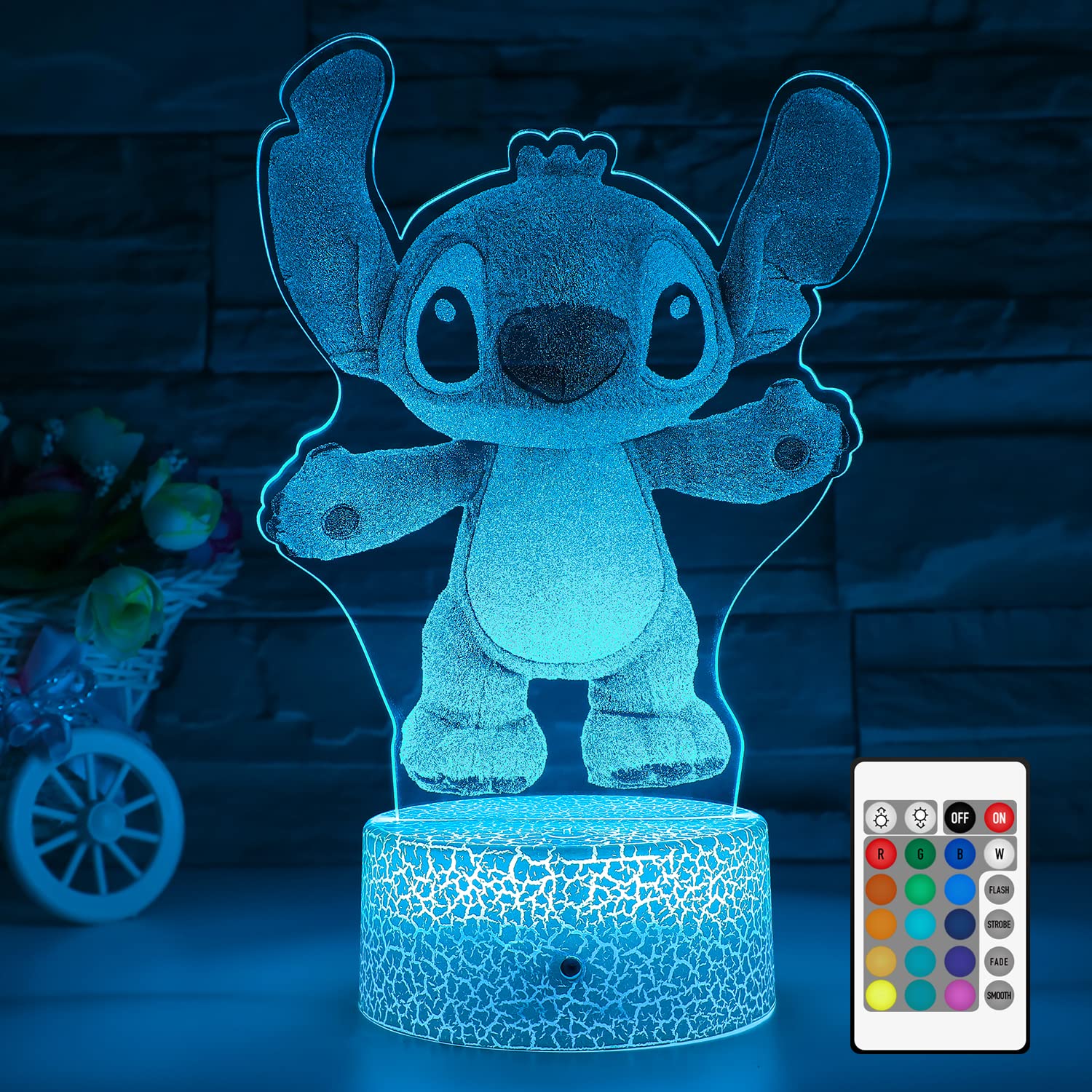 HONRG Stitch Night Light Stitch Gifts Stitch Stuff for Girls Room Decor Stitch Lamp Birthday Christmas Gifts