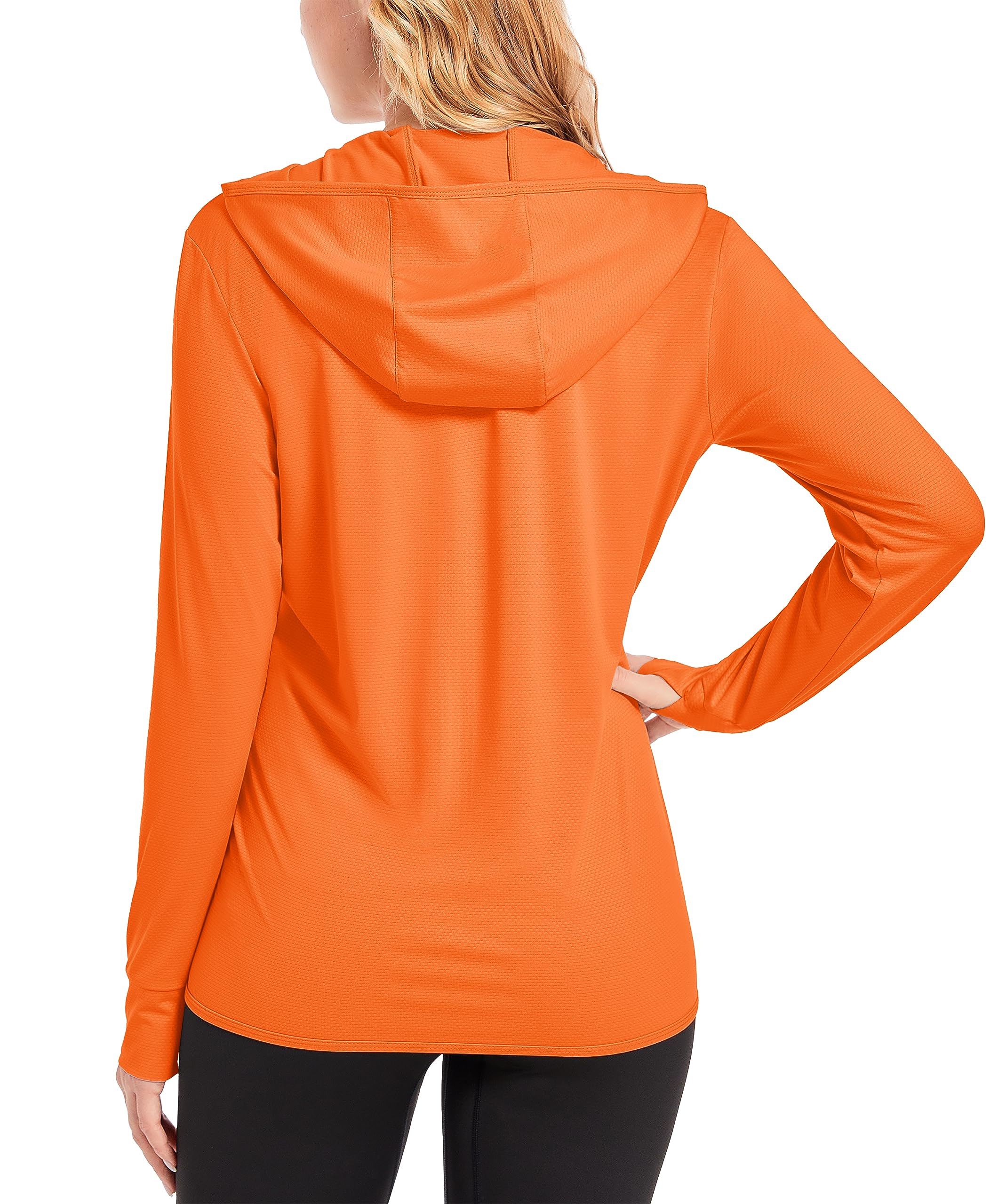 CRYSULLY Women's Long Sleeve Golf Shirts Full Zip Female Shirts Running Hiking Outdoor Tops,Black,XL