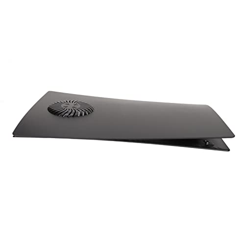 Faceplate Shell Cover, Matte Black Scratch Proof Dustproof Digital Edition Side Cover Shell ABS Heat Dissipation with Thermovent for PS5