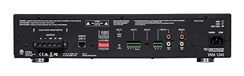 JBL VMA1240 Commercial/Restaurant 240W 70v Bluetooth Mixer/Amplifier, 5 Inputs Bundle with (4) Rockville CCL6T Black 70V 6" Commercial Ceiling Speakers 4 Restaurant/Office