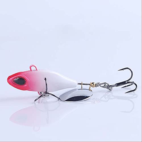 Fishing Tailspin Micro Spinnerbait Bass Trout Deracou Spinner Vib Vibrating Tail Rotating Blade Spin (45mm, 01)