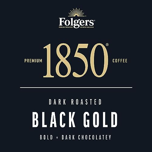 Folgers 1850 Black Gold Dark Roast Coffee, 60 Keurig K-Cup Pods