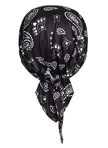 Doo Rag Bicycle Skull Caps Helmet Liner Cooling Hat Cap Summer Sweat Wicking Beanie Hat for Women/Men (Paisley-6, one Size)