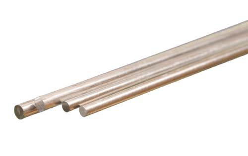 K&S Precision Metals 5070 Bendable Aluminum Rod, 3/32" & 1/8" X 12" Long, 4 Pieces per Pack, Made in The USA