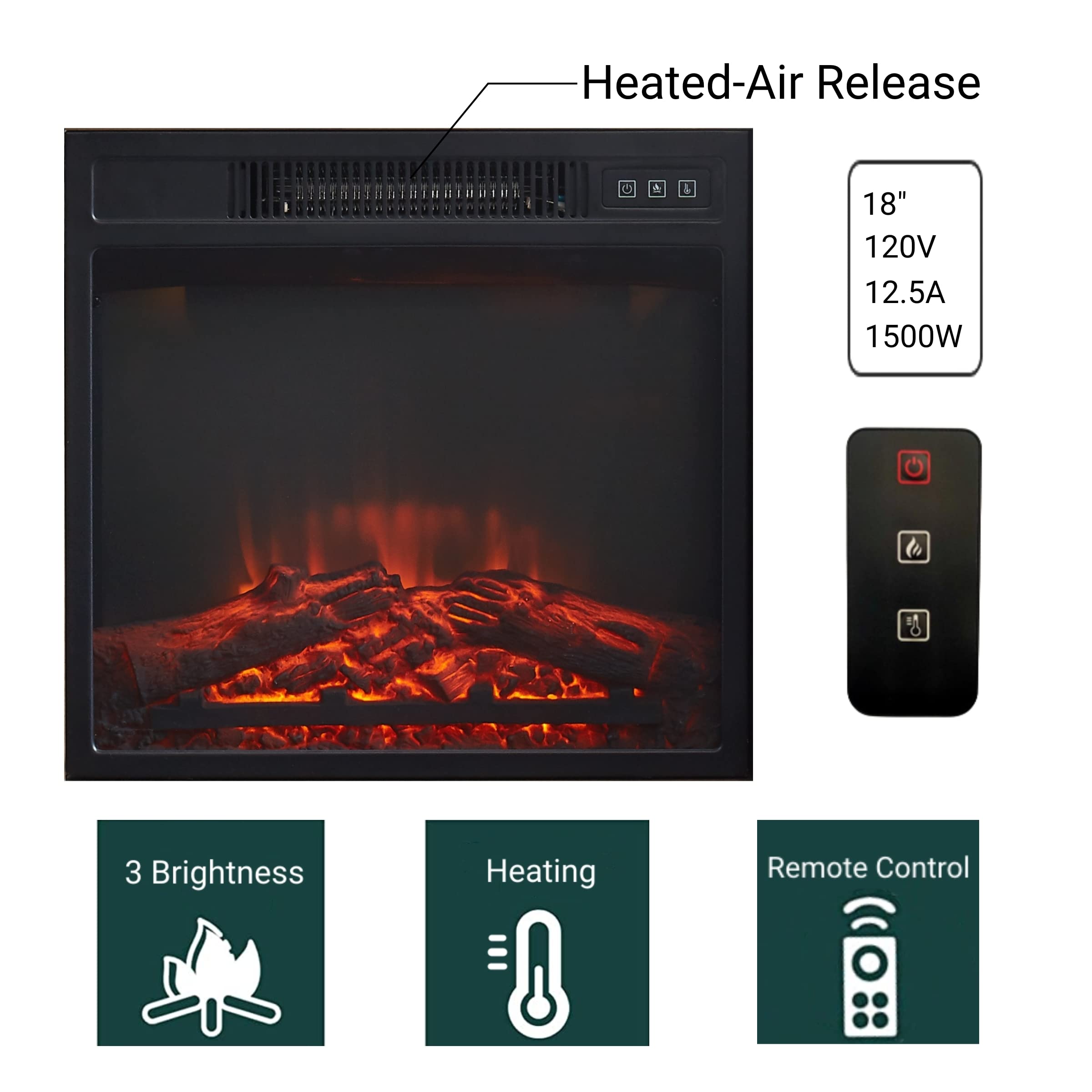 Edwin's Choice Electric Fireplace with Mantel, 28”W Faux-Stone Fireplace Mantel,Freestanding Fireplace, Realistic Flame Effect and 3D Log, Room Heater 28”Wx11”Dx31”H Gray