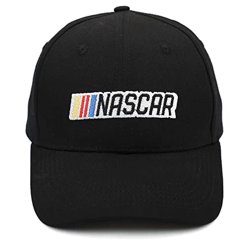 Fit Nascar Baseball Cap Hat,Adjustable Travel Cap Racing Motor Fans Hat for Men and Women (Black)