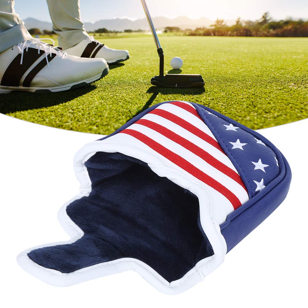 Golf Putter Cover, Waterproof Mallet Putter Cover Square with Embroidery Pattern for Golf Putter(Small square/13 * 11 * 3cm)