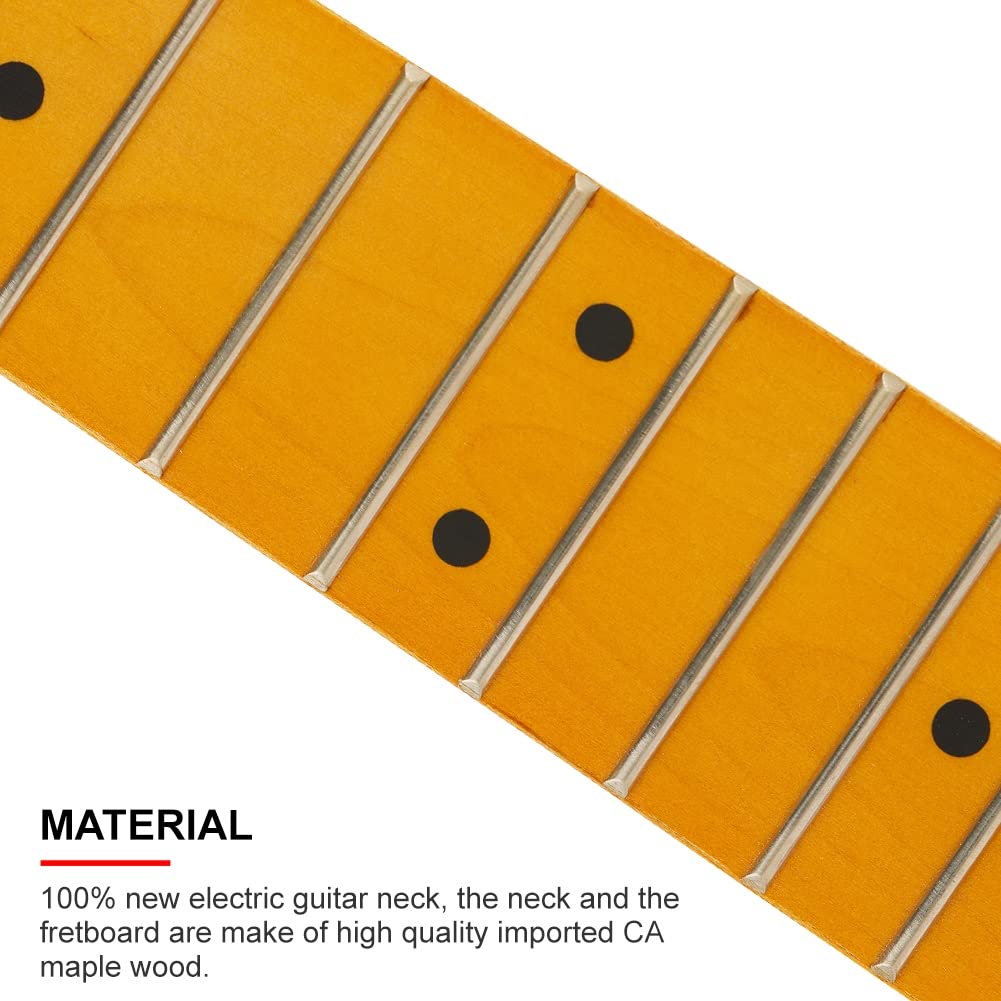 Guitar Neck 22 Fret Maple Fretboard Guitar Neck Guitar DIY Parts Replacement for ST