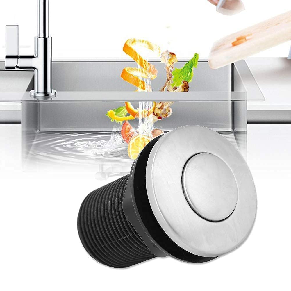 Garbage Disposal Air Switch, Garbage Disposal Air Switch 304 Stainless Steel Button on The Top of The Sink for Food Garbage Disposal Replacement