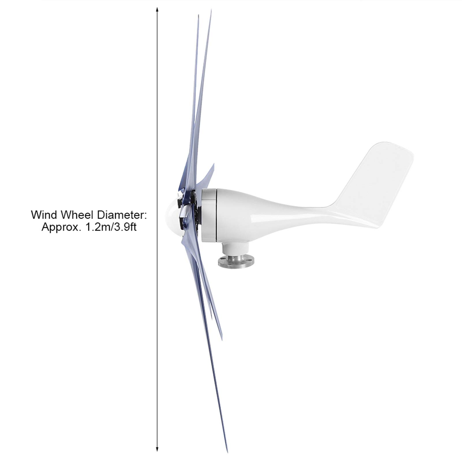 Hilitand 800W Windmill Turbines Generator Small 6 Blade Wind Industrial Machinery Equipment for Marine Home Charging (Blue 12V)