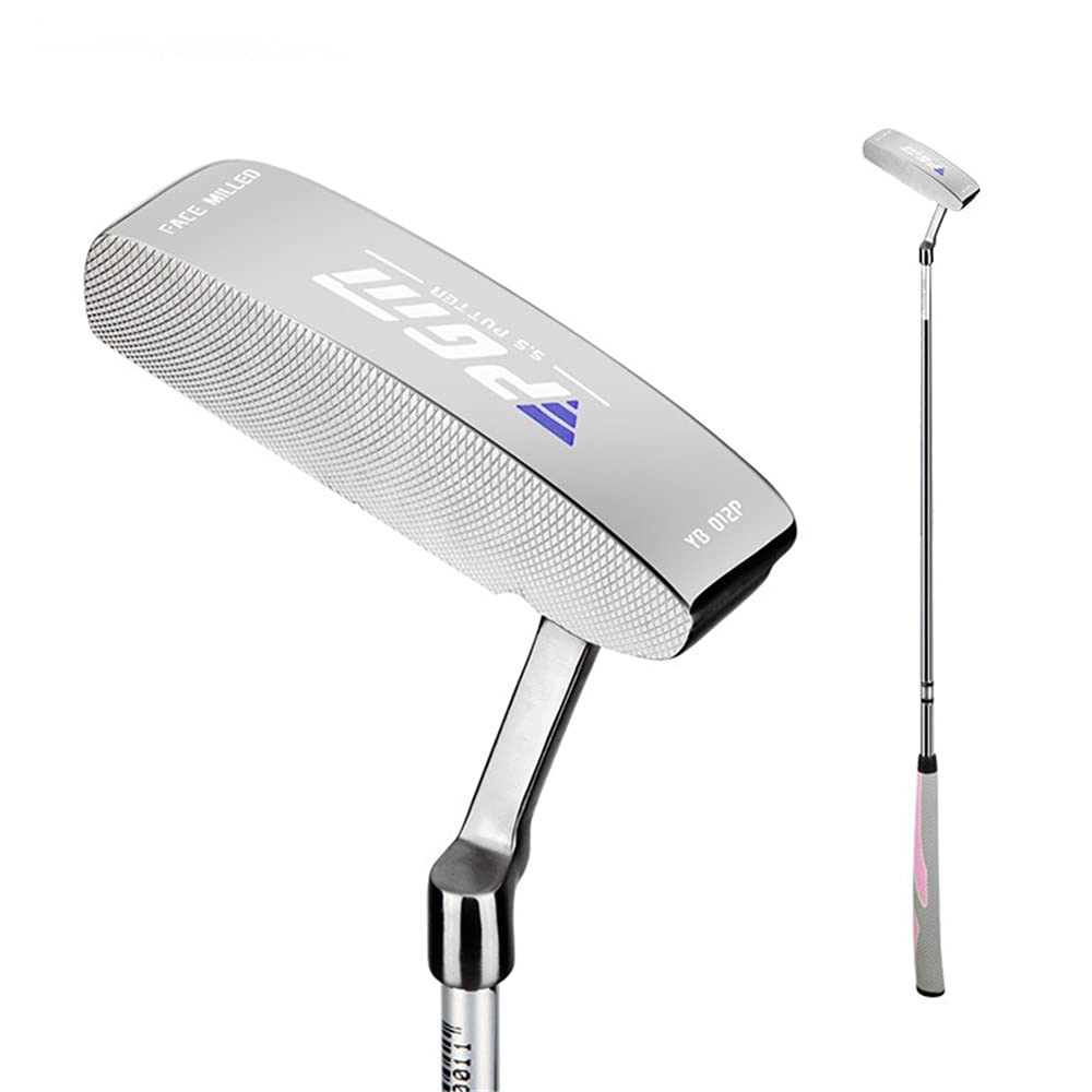 Golf Putters Lady Left Hand Golf Clubs Exercriser Golf Training Golf Push Rod Sports Womens Golf Blade Putter (Silver)