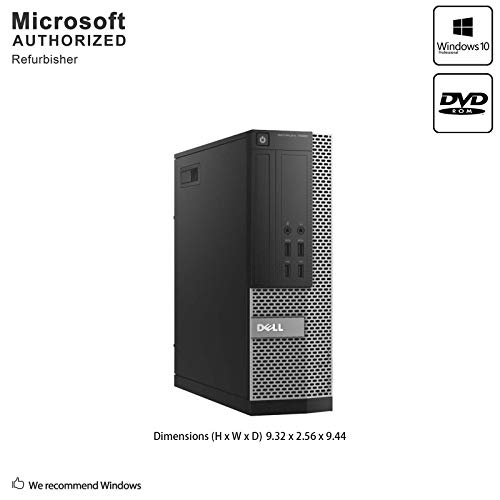 Dell OptiPlex 7020 Small Form Factor Desktop PC, Intel Quad Core I7-4790 up to 4.0GHZ, 8G DDR3, 128G SSD, DVDRW, WiFi, BT, DP, VGA, Windows 10 Pro 64 Language Supports English/Spanish/French(Renewed)