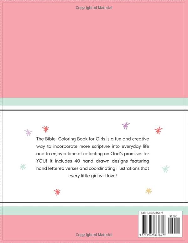 The Bible Coloring Book for Girls: Color 40 Cute Designs of Inspirational Verses & Christian Artwork