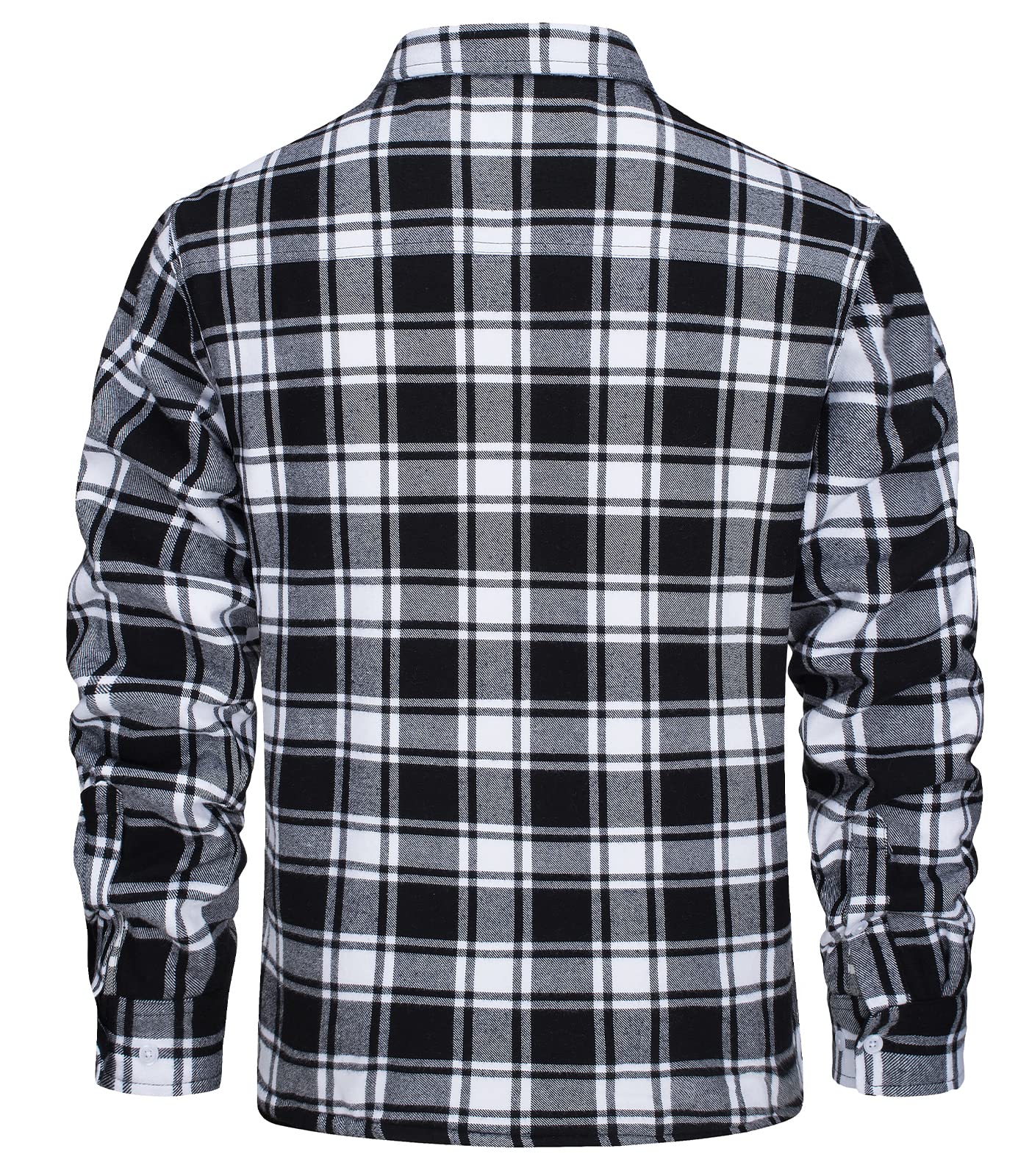 EKLENTSON Flannel Jackets for Men Outdoor Windproof Hiking Skiing Athletic Coat, Black, XX-Large