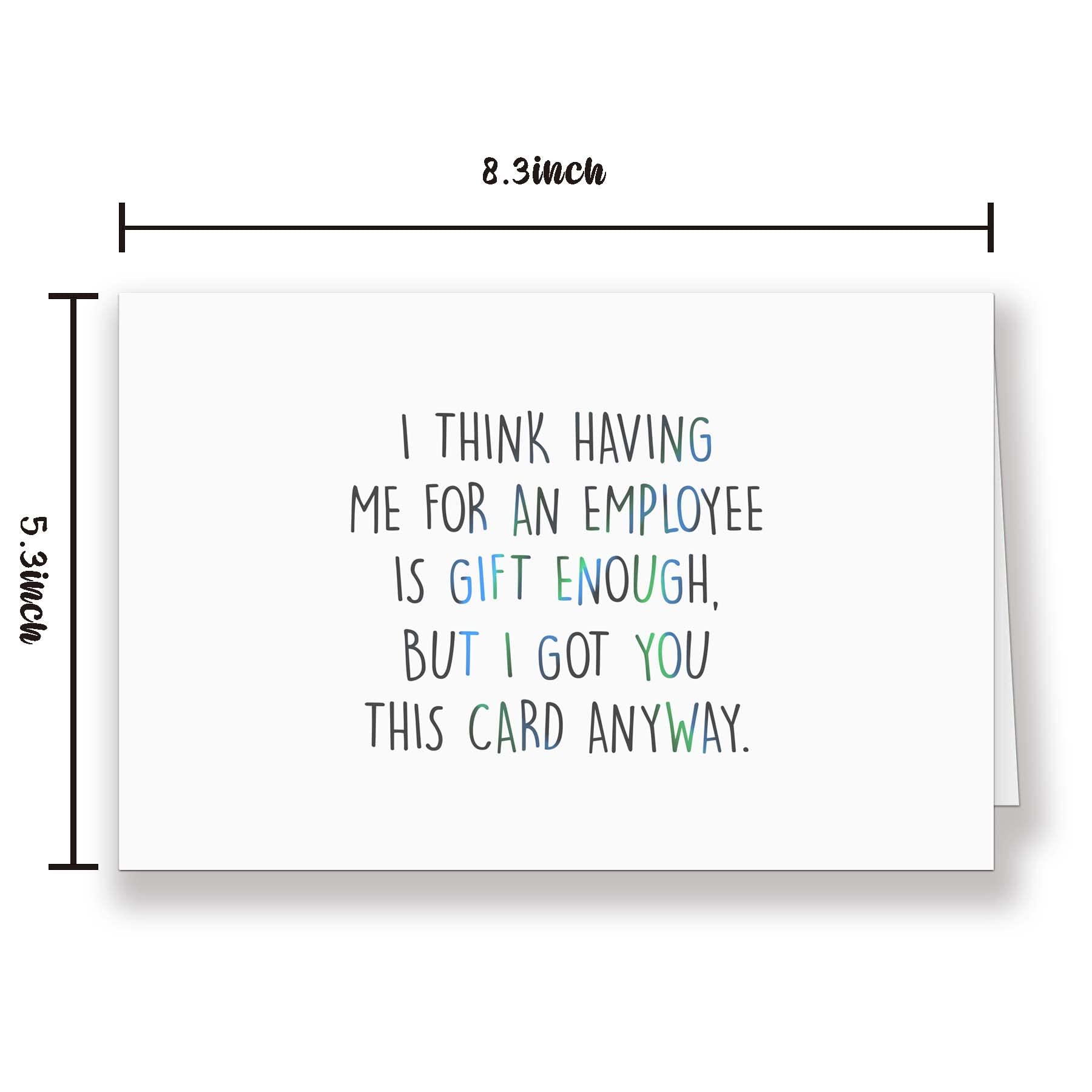 Longkado Funny Boss Birthday Card, Humor Joking Boss’s Day Card for Your Leader, Having Me for Your Employee