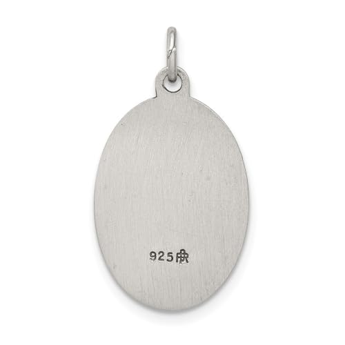 Diamond2Deal 925 Sterling Silver Antiqued Saint Anthony Medal Pendant Fine Jewelry for Women (L- 25 mm, W- 15 mm)