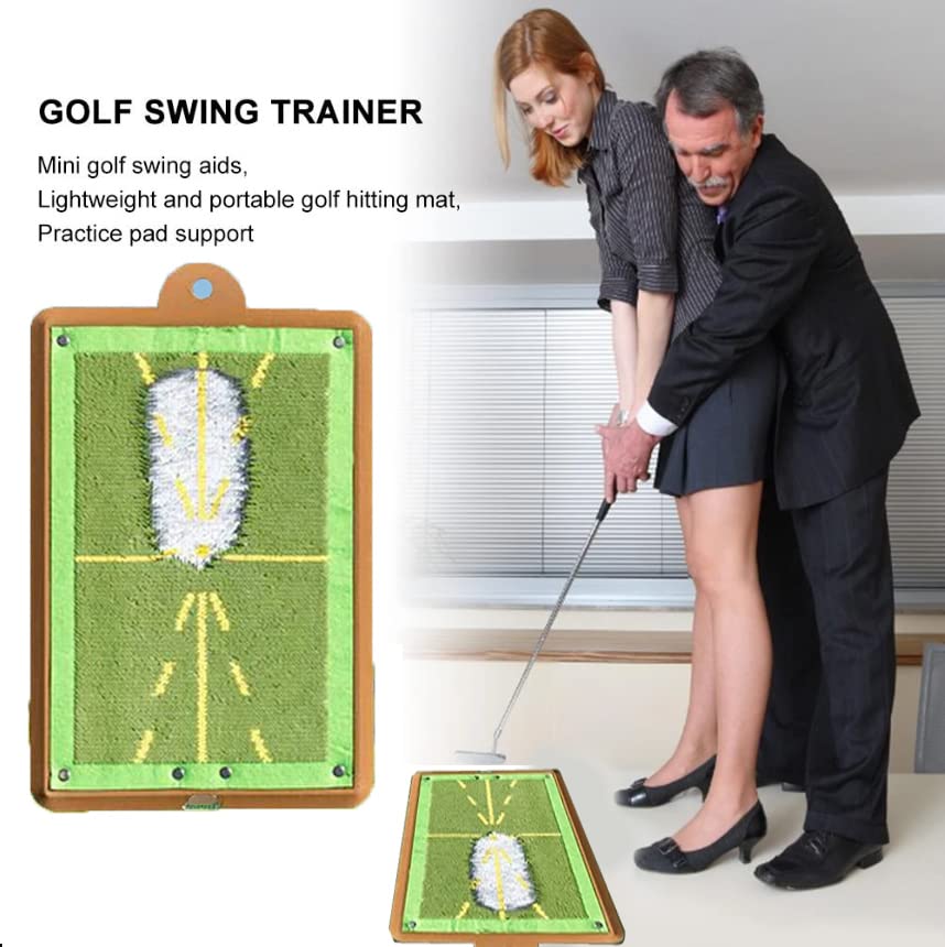 Golf Training Mat for Swing Batting Feedback | Golf Swing Mat Kit, Premium Golf Impact Mat,Indoor/Outdoor Golf Practice Hitting Aid