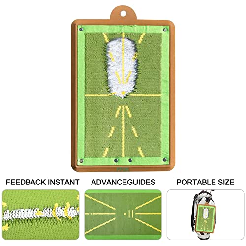 Golf Training Mat for Swing Detection Batting, Premium Golf Impact Mat, Analysis Swing Path and Correct Hitting Posture Golf Practice Mat, Golf Training aids for Indoor/Outdoor