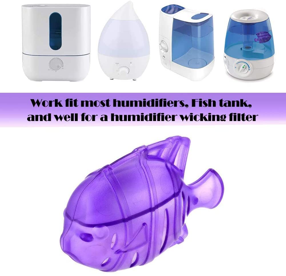 FITORCH 10PCS Universal Humidifier Tank Cleaner, Warm & Cool Mist Humidifiers, Fish Tank,Compatible with Drop, Droplet, Adorable, 1.75" x2.55" (Purple)