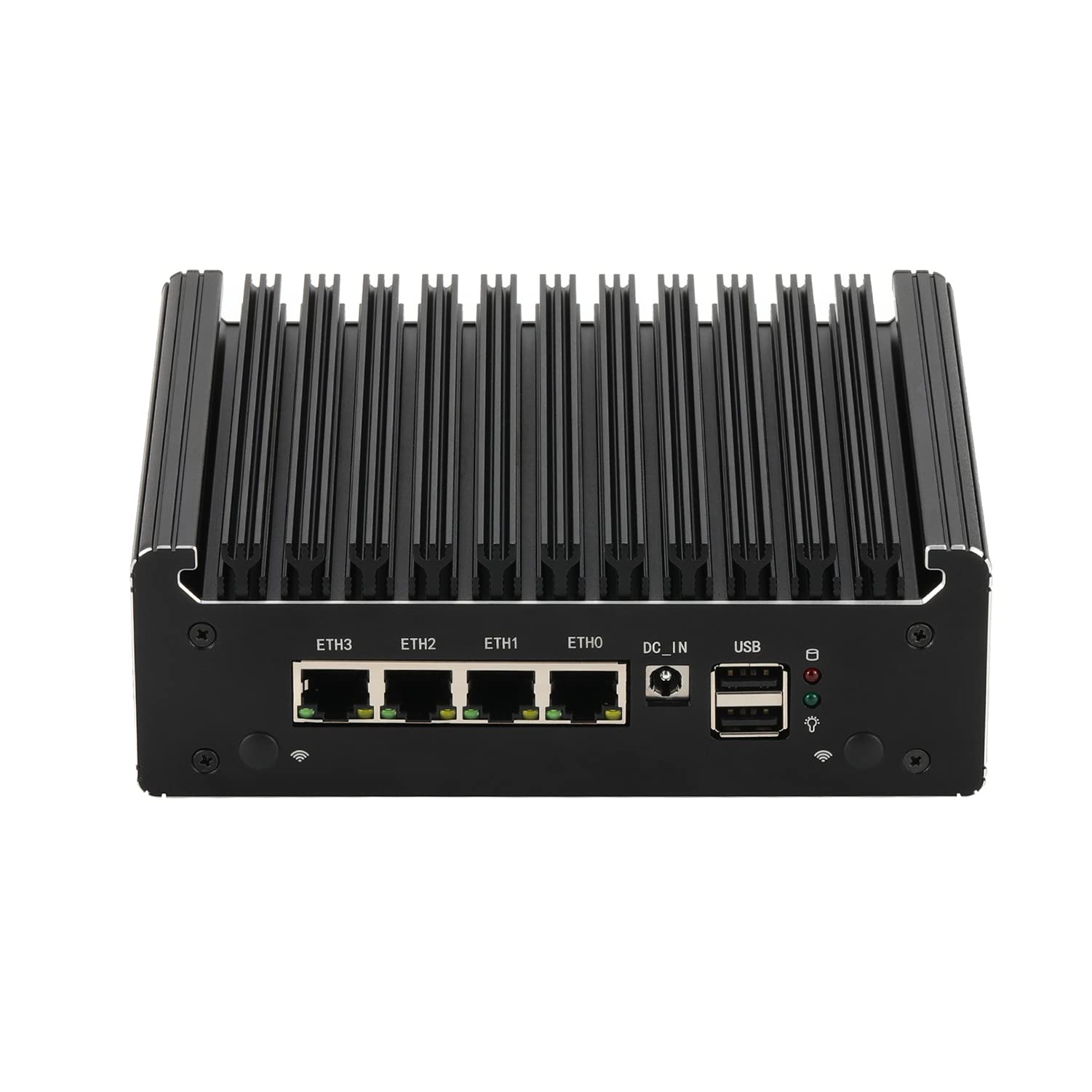 HUNSN Micro Firewall Appliance, Mini PC, OPNsense, VPN, Router PC, Intel Pentium Silver N6000, RS41, AES-NI, 4 x 2.5GbE I226-V, Console, Type-C, HDMI, DP, 16G RAM, 64G SSD