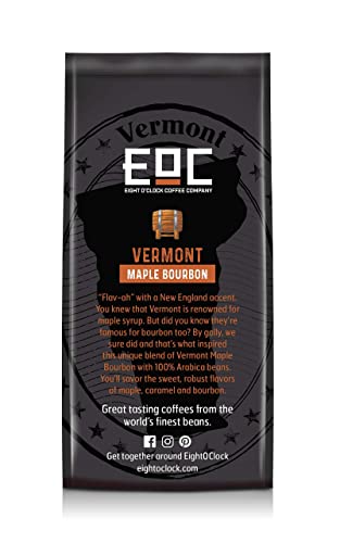Eight O'Clock Coffee Flavors of America Vermont Maple Bourbon, 11-Ounce, Ground Coffee, Robust Maple, Caramel & Bourbon