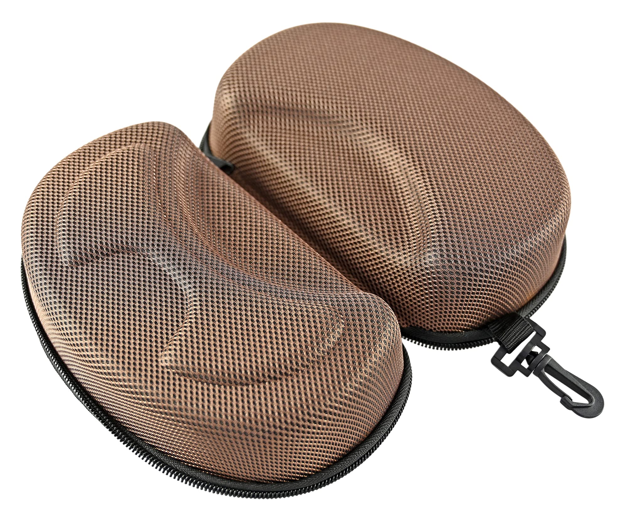 Home-X Sport Goggles Case, Snow Goggles Holder, Safety Glasses Case for Men and Women, Zippered Hard-Shell Glasses Case, 8" L x 4 ¾” W x 4" H, Gray
