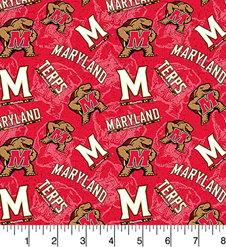SYKEL ENTRPRISES University of Maryland Cotton Fabric with New Tone ON Tone Design Newest Pattern