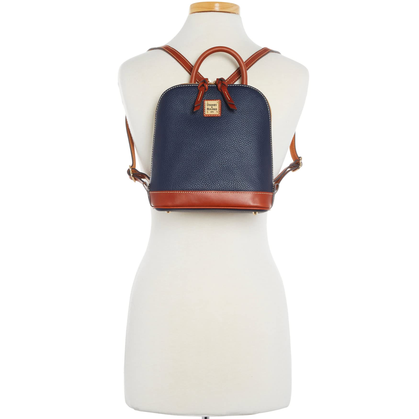 Dooney & Bourke Handbag, Pebble Grain Small Zip Pod Backpack - Midnight Blue