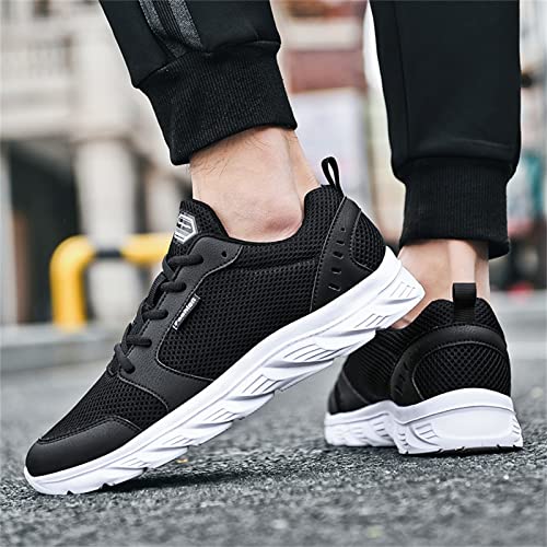 FASDNENDYS Fashion Summer and Autumn Men Shoes Mesh Breathable Flat Lightweight Casual Lace Up Mens Go Walk Max Sneaker White