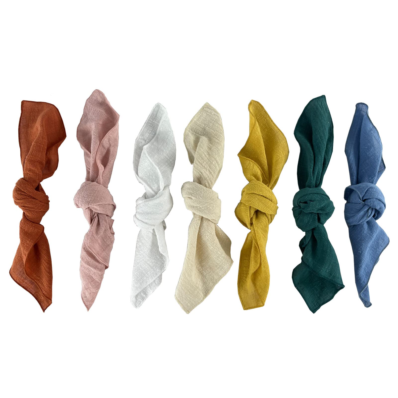 EHLDekol Gauze Cloth Napkins 6 Pack 16x16 Inches 100% Natural Soft Cotton Weddings Decorative Parties Family Everyday Use Bulk Linen Dinner Napkins (Terracotta, 6 Pack)