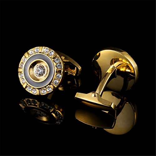 French Shirt Cufflinks Men's Diamond Cuff Stud Cuff Buttons Men (Color : A, Size : One Size)