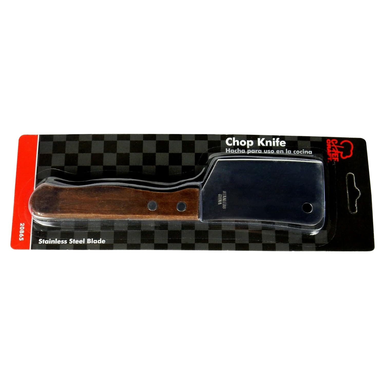 The Cleaver Chopping Knife: Versatile Camp Kitchen Knife with a Sharp Stainless Steel Blade, Hardwood Handle - Ideal for Kitchen, Restaurant and Camping