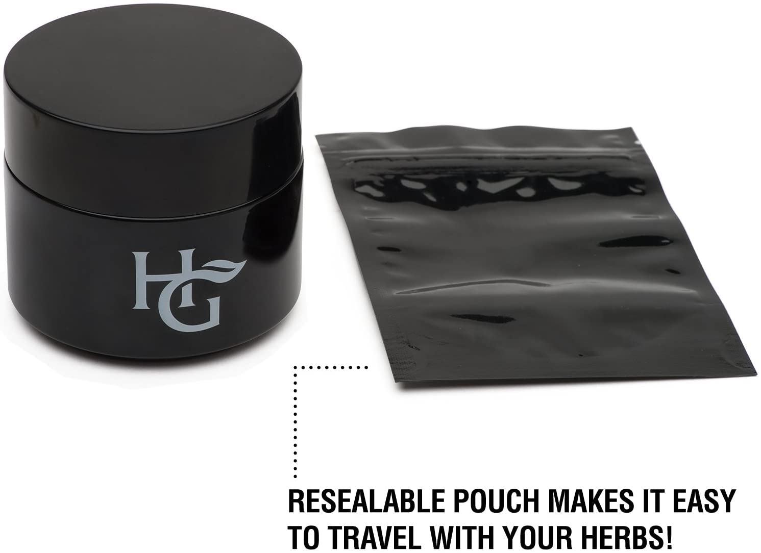 Herb Guard - Eighth Oz Ultraviolet Jar (50 ml) Airtight UV Protection Keeps Goods Fresh for Months