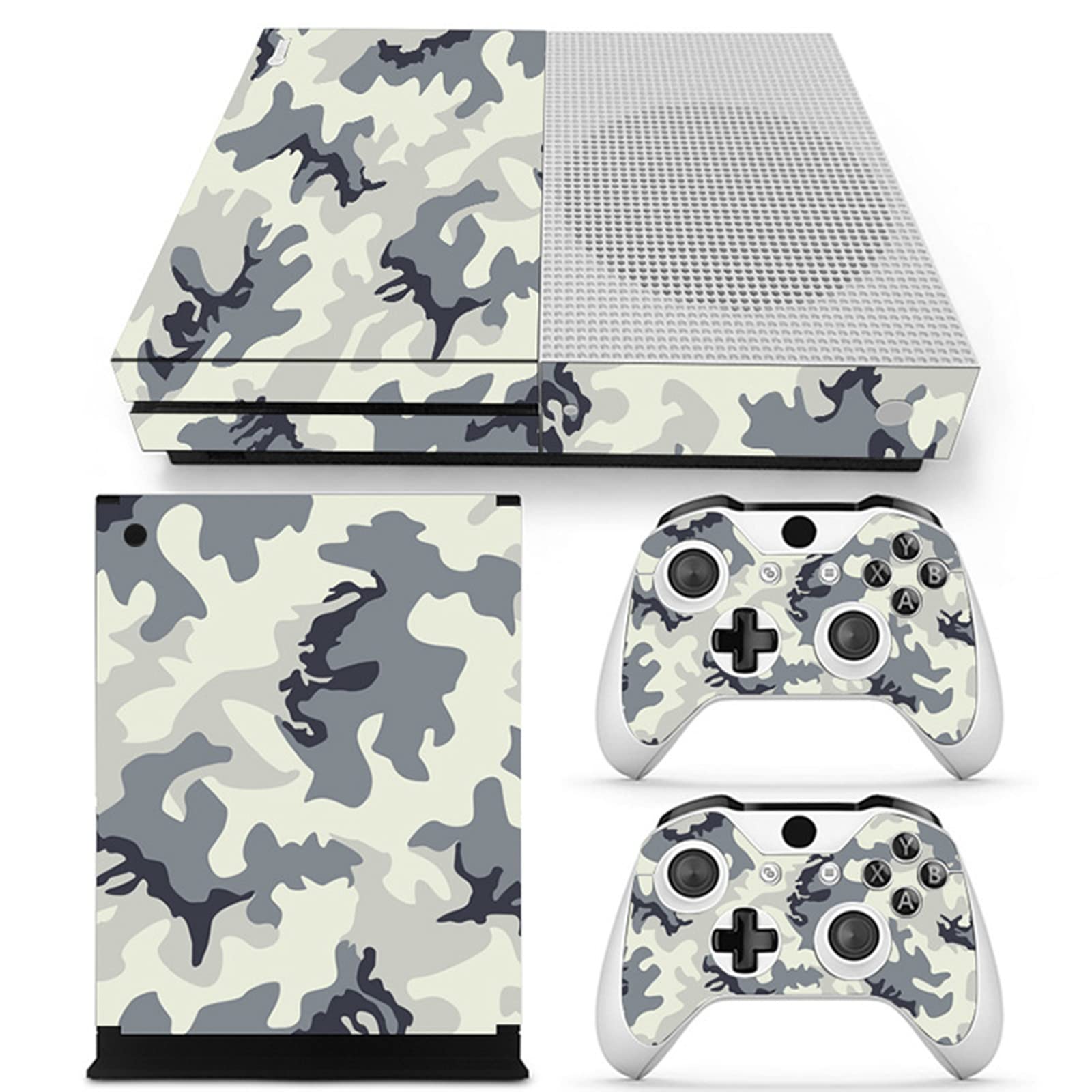 Guugoon Camouflage Pattern Skins Compatible with Xbox One Slim Console Controller, Vinyl Decal Stickers for Xbox One Slim,e