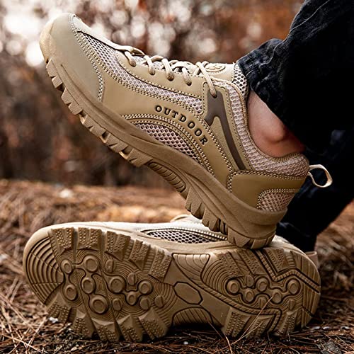 HARMOX Women's Men's Hiking Boot Anti-Slip Hiking Boots Women Waterproof Brown