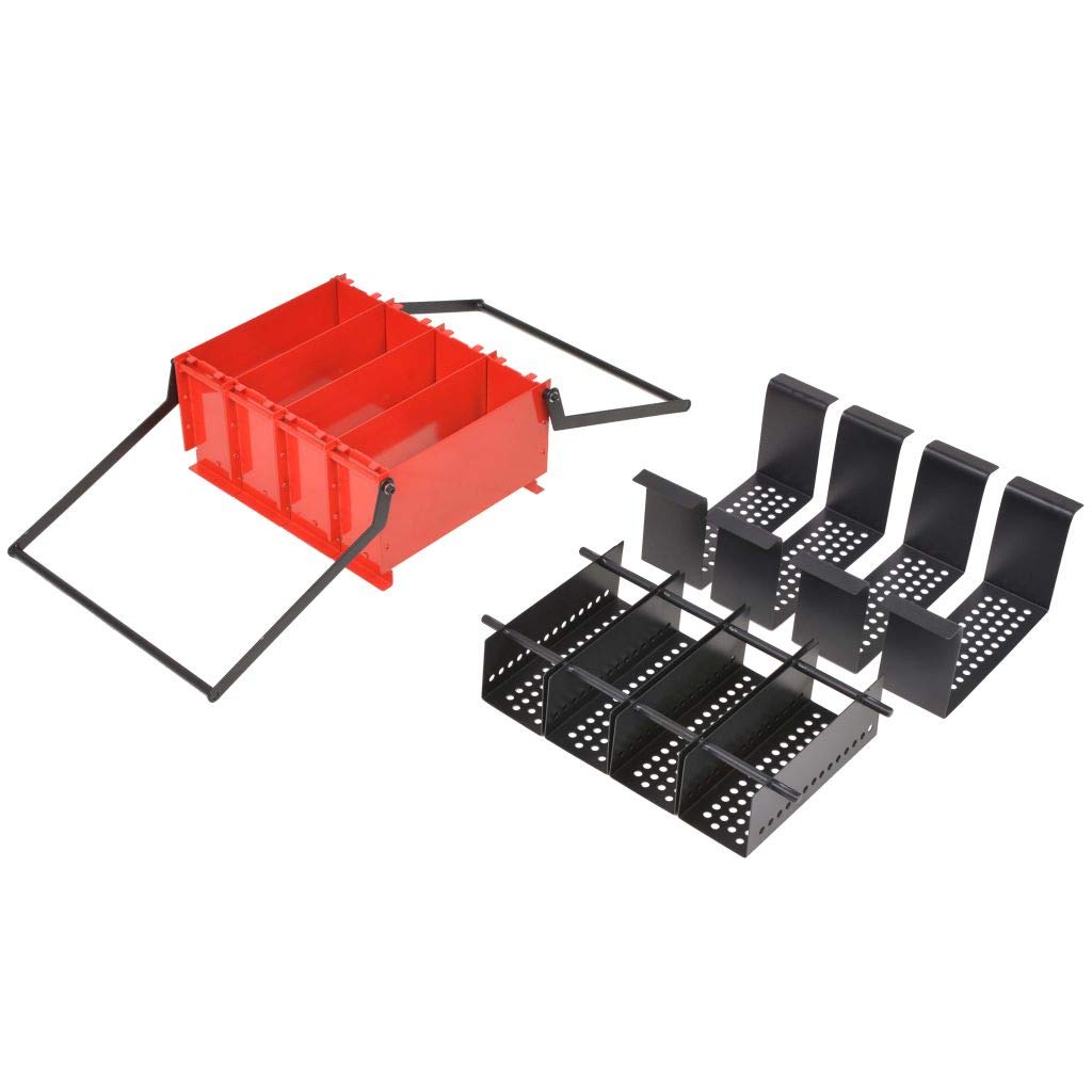 Extaum Paper Log Briquette Maker,Fire Fuel Brick Block, Cardboard Fireplace Steel Black and Red(15"x12.2"x7.1")