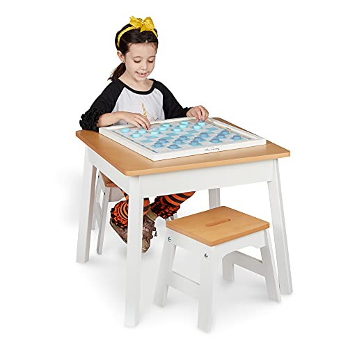 Melissa & Doug Wooden Square Table (White/Natural)
