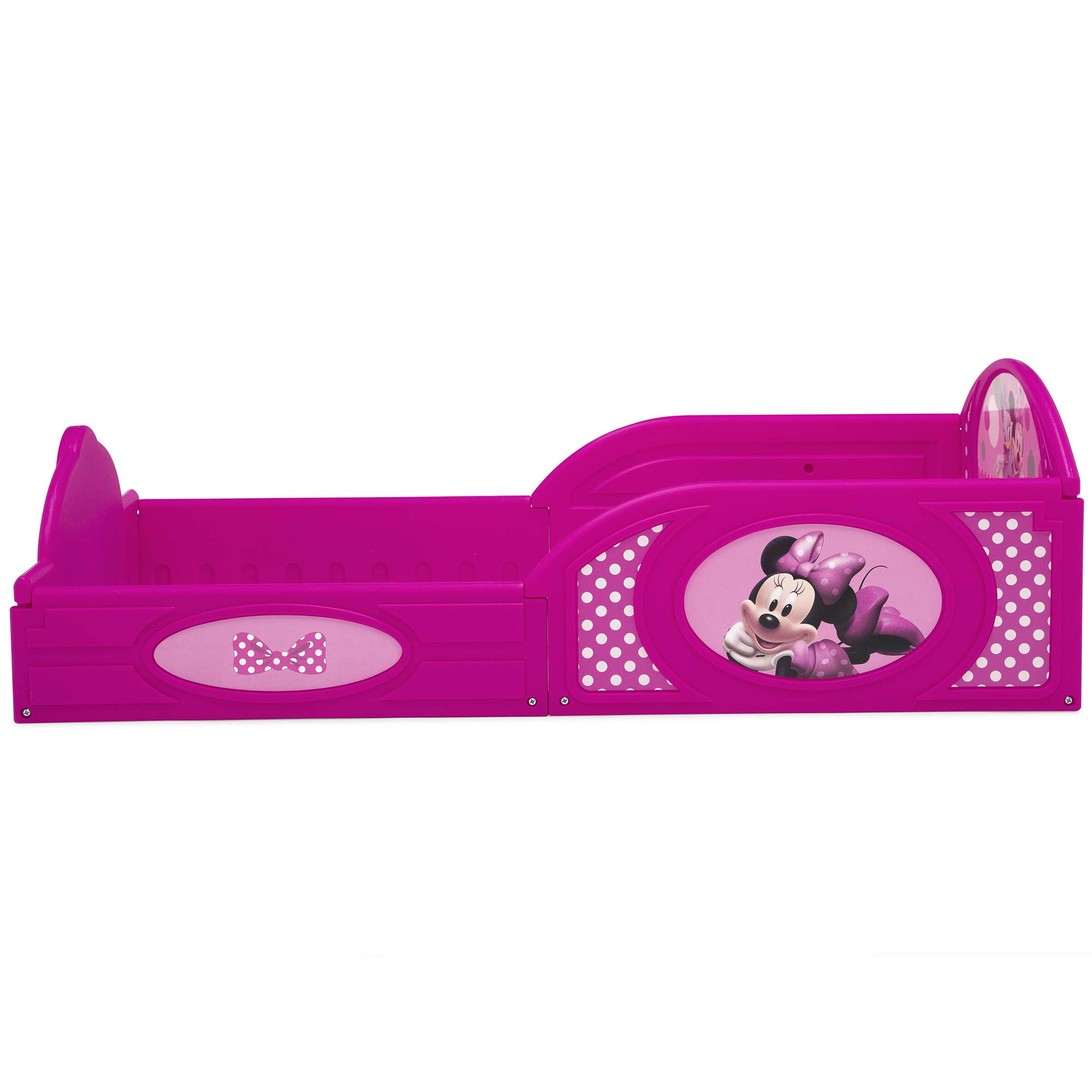 Delta Children Disney Frozen II Plastic Sleep and Play Toddler Bed with Attached Guardrails