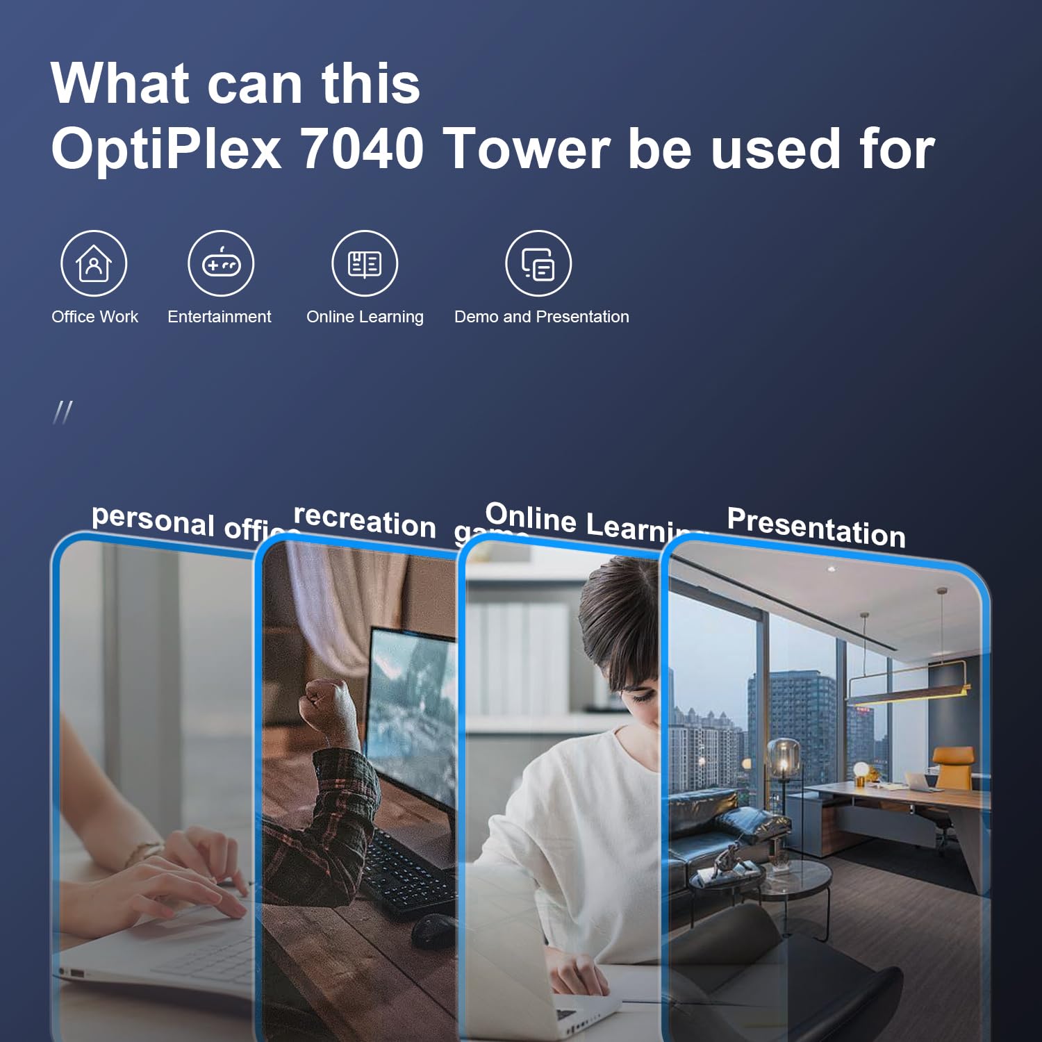 Dell OptiPlex 7040 Tower Computers PC Tower, i7-6700 3.4GHz,16GB DDR4 New 512GB M.2 NVMe SSD+1TB HDD,Intel AX210 Built-in WiFi 6e Bluetooth 5.3,Refurbished Desktop Computer,Windows 10 Pro(Renewed)