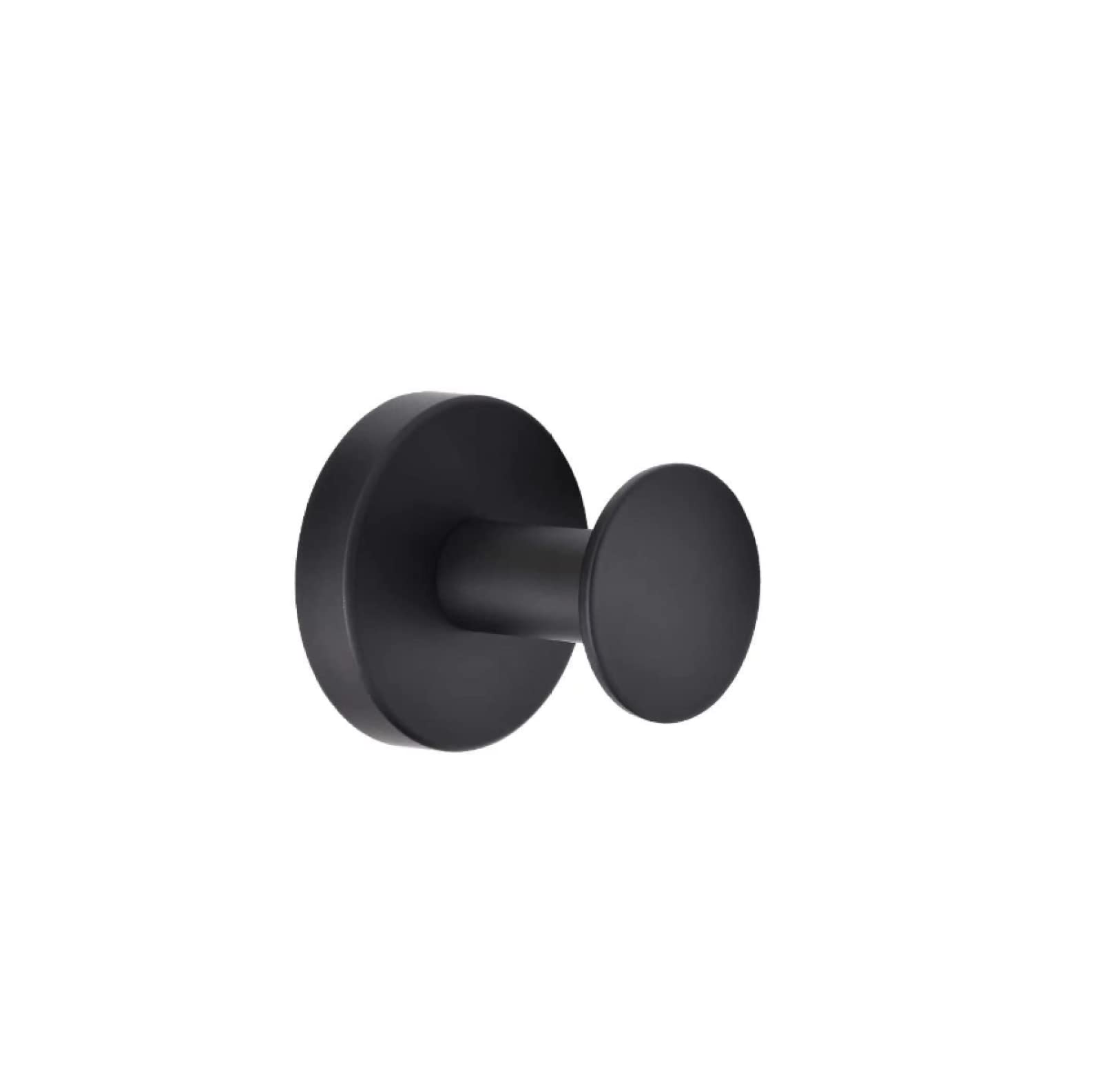 MENEAU Coat Hooks Punch Free Round Hook Stainless Steel Bathroom Clothes Hook Bedroom Hook Home Decor Storage Hook Black 1Pcs