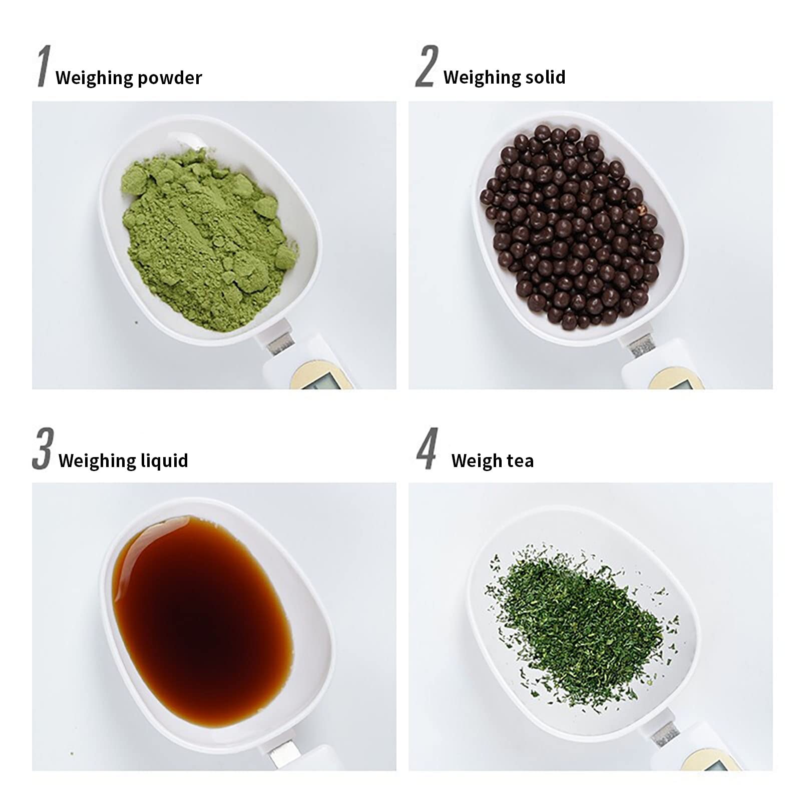 Digital Food Scale Food Scale: Spoon Scale,Electronic Food Scale Digital Spoon Scale 500g/0.1g Small Scale with LCD Display Digital Kitchen Scale for Coffee Power,Pills,Tea,Flour,Oil,Baking.