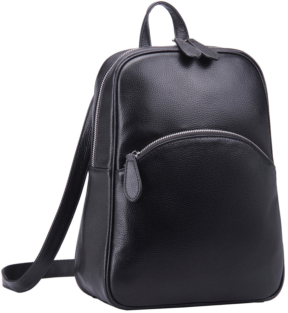 HESHE Leather Backpack Purses for Women Designer Backpack Handbag Anti Theft Rucksack Backpack Casual Daypack Satchel Bag (Black)