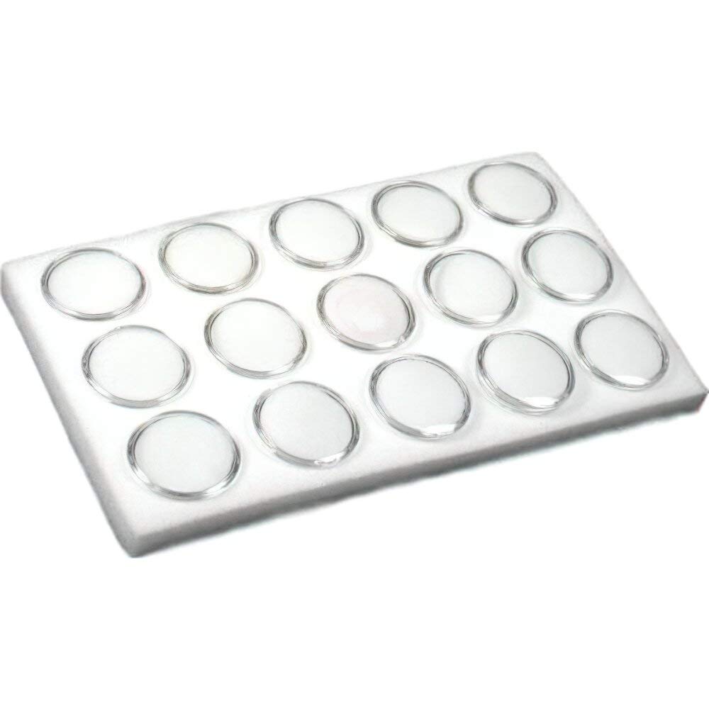 FindingKing 3 Gem Jars Gemstone Inserts White Pad Jewelry Display