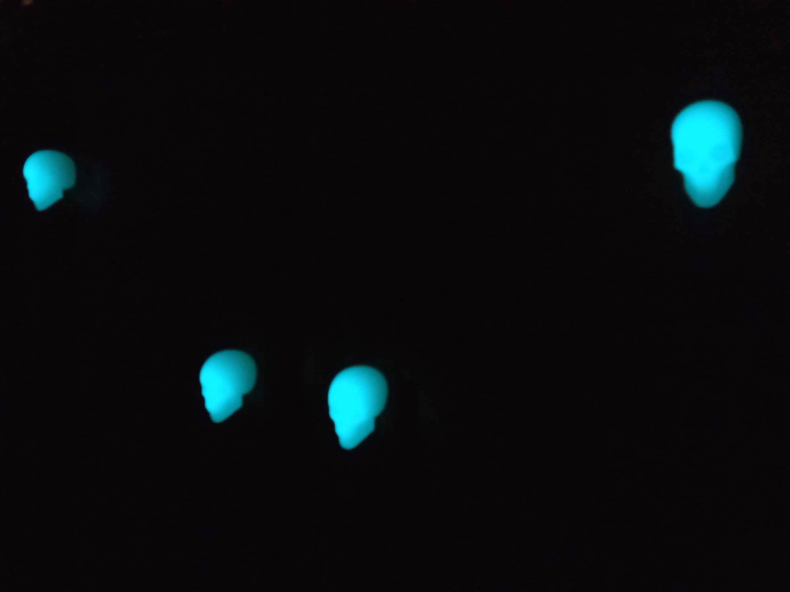 Glow in the Dark Skull Door Knobs Drawer Knobs (Set of 2)