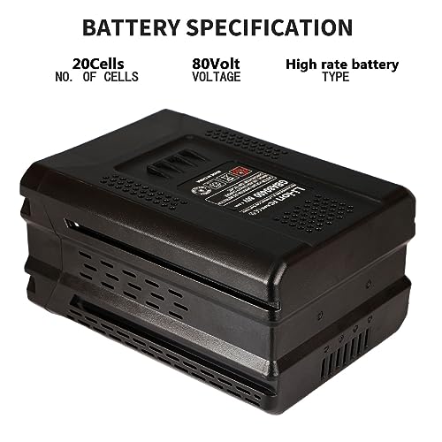 H-ANT 6000mAh Battery Replacement Compatible with GreenWorks 80V Battery GBA80150 GBA80200 GBA80250 GBA80300 GBA80400 GBA80500