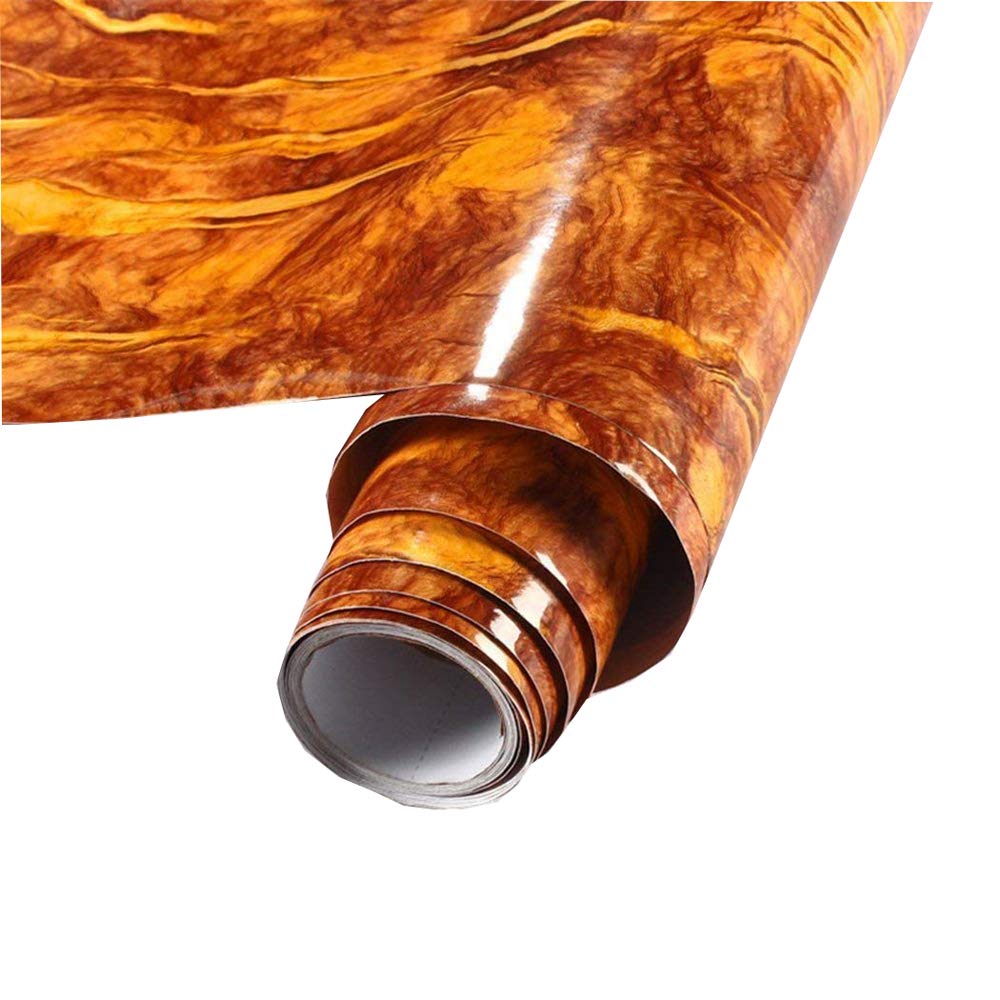 GLOW4U Waterproof Marble Granite Look Contact Paper Kitchen CounterTop Backsplash Table Self Adhesive Film Vinyl Shelf Liner